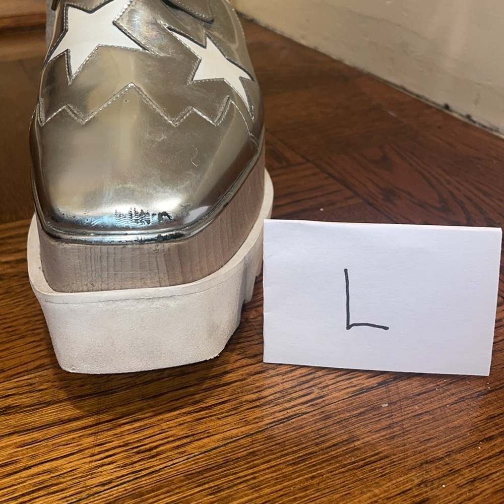 Stella Mccartney Elyse Stars Mirror Lace Up Platforms… - Gem